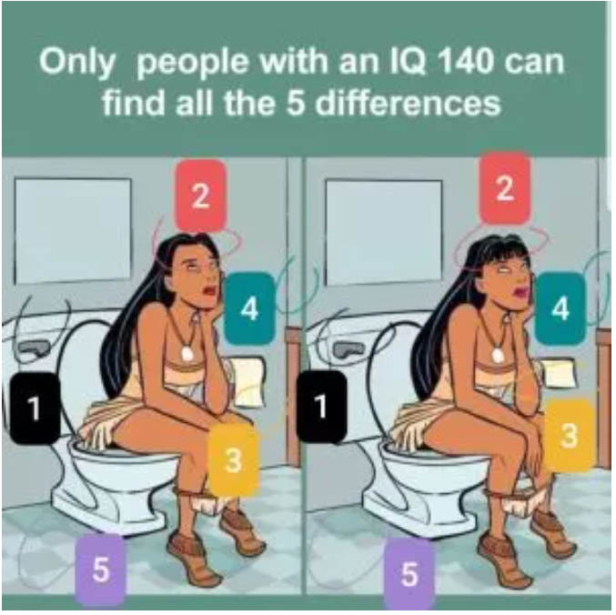 Test: Only a person with an IQ of 140 can find the 5 differences ...